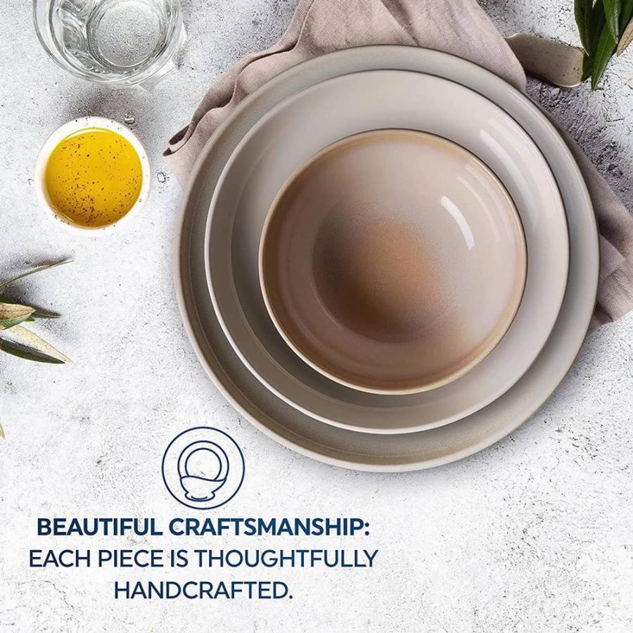 コレール 食器12点セット 食器セット オートミール ディナーウェア お皿セット Corelle Dinnerware Set Handcrafted Artisanal Oatmeal 大皿 ...