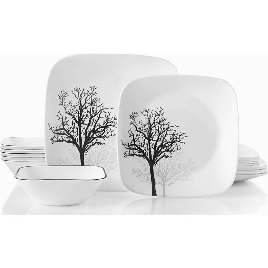 コレール 食器18点セット 食器セット ティンバー シャドウズ ディナーウェア お皿セット 木材の影 Corelle Dinnerware ...