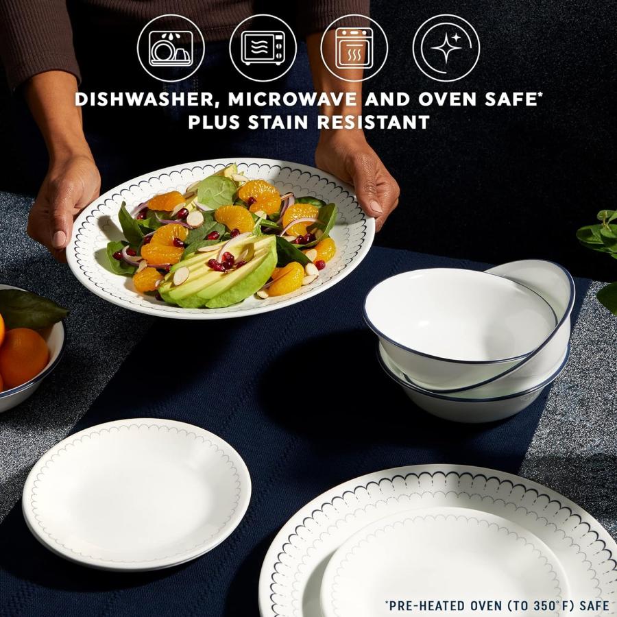 コレール 食器18点セット 食器セット カスピ海柄 カスピアン ディナーウェア お皿セット Corelle Dinnerware Set Caspian 大皿 小皿 スープ皿 ...