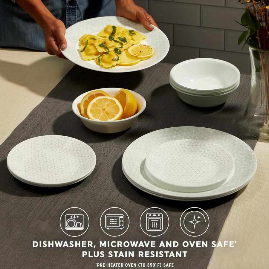 コレール 食器18点セット 食器セット ディナーウェア お皿セット ノックス Corelle Dinnerware Set Knox 大皿 小皿 スープ皿 : akt8 - 通販 ...