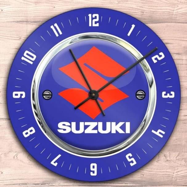 スズキ掛時計 SUZUKI Wall Clock 掛時計 ウオールクロック 壁掛け時計 おしゃれ時計 エンブレム時計 ロゴマーク時計 名車 ...