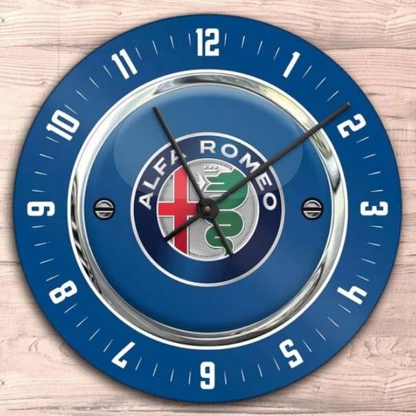 アルファロメオ掛時計 ALFA ROMEO Wall Clock 掛時計 ウオールクロック 壁掛け時計 おしゃれ時計 エンブレム時計 ロゴ ...