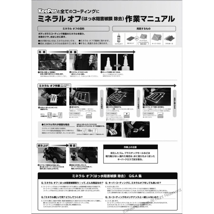 KeePer技研 キーパー ミネラルオフ 洗車 スポンジ クロス シャンプー ケミカル 水垢 溶剤 ツヤ 撥水 レジン クリーナー 阻害被膜除去 90ml (mo小90+ピンク) : AKY ...
