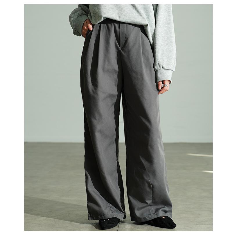 Sawa a la mode レディース セットアップ トップス スウェット 長袖 パンツ セミワイド タック ウエストゴム 無地 大人可愛い 大人 可愛い 30代 40代 50代 60代 ...