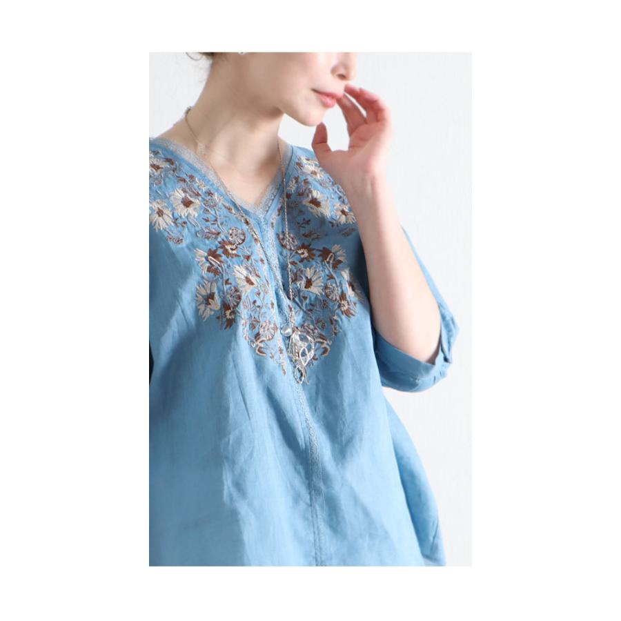 Sawa a la mode レディース トップス ブラウス シャツ ブルー 5 Sawa a la mode レディース トップス ブラウス シャツ ブルー 5