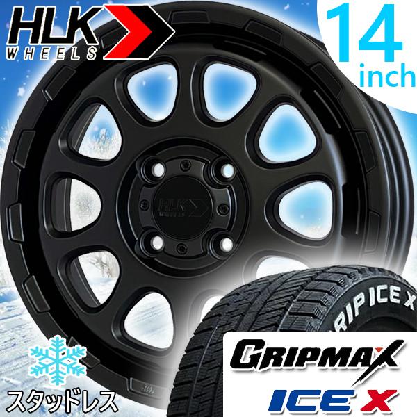 Ice X ホワイトレター スタッドレス エブリイワゴン DA17W DA64W DA62W 新品 14インチ タイヤホイールセット 4本 ...