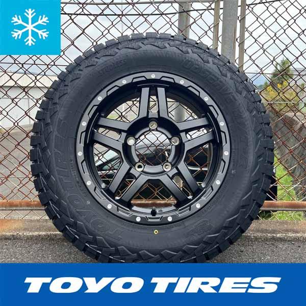 国産スタッドレス JB64 JB23 JA11 JA22 ジムニー 185/85R16 新品 16インチ 冬 タイヤホイールセット TOYO OBSERVE W/T-R マットブラック 5本 ...