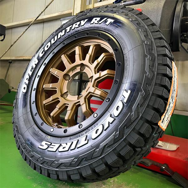 TOYO OPENCOUNTRY RT ジムニー JB64 JB23 JA11 JA22 新品 16インチ 5穴 タイヤホイールセット 185/85R16 ホワイトレター ブロンズ オフロード ...