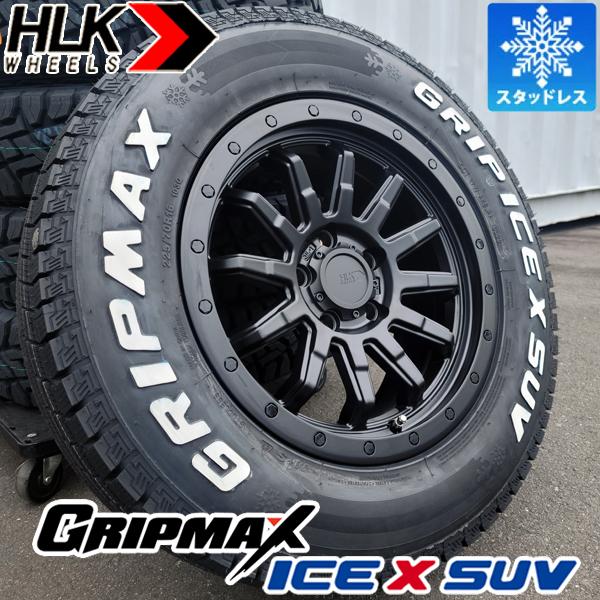 Ice X ホワイトレター スタッドレス 16インチ タイヤホイール 4本セット 215/70R16 225/70R16 グリップマックス ICE SUV デリカD5 エクストレイル ...