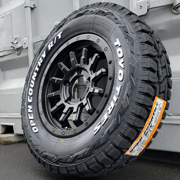 5本セット JB64 JB23 ジムニー 新品 16インチ タイヤホイールセット TOYO OPENCOUNTRY RT 185/85R16 ホワイトレター スペア 背面 純正車高 オプカン ...