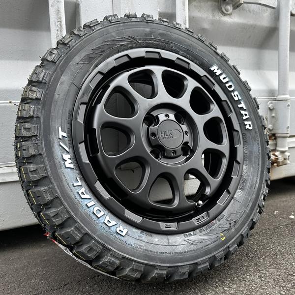 MUDSTAR エブリイ DA17V DA64V DA62V キャリイ DA16T 14インチ タイヤホイール 4本セット マッドスター ラジアル MT 165/65R14 ホワイトレター ...