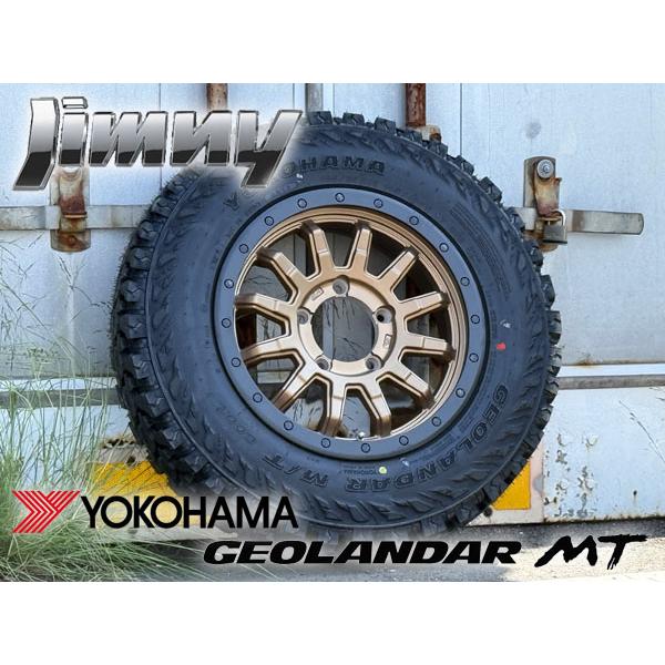 GEOLANDAR 当店オリジナル！限定カラー ジムニー 16インチ タイヤホイール 4本セット YOKOHAMA MT 175/80R16 185/85R16 195R16 225 ...