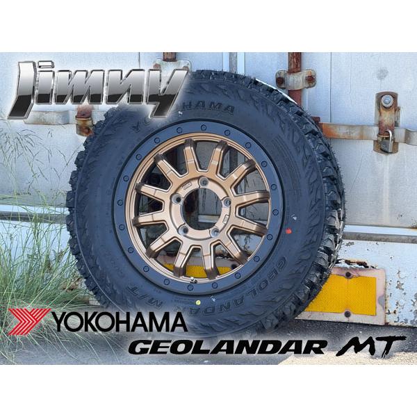 GEOLANDAR 当店オリジナル！限定カラー ジムニー 16インチ タイヤホイール 4本セット YOKOHAMA MT 175/80R16 185/85R16 195R16 225 ...