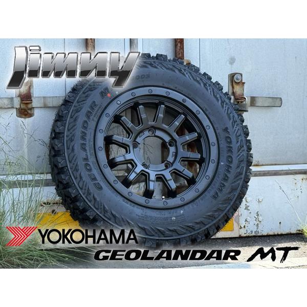 当店オリジナル！ジムニー 16インチ タイヤホイール 4本セット YOKOHAMA GEOLANDAR MT 185/85R16 JB64 JB23 JA22 JA11 マットブラック 新品 ...