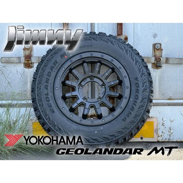 当店オリジナル！ジムニー 16インチ タイヤホイール 4本セット YOKOHAMA GEOLANDAR MT 185/85R16 JB64 JB23 JA22 JA11 マットブラック 新品 ...