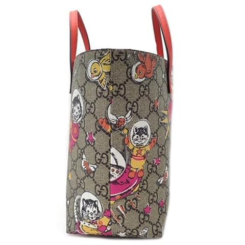 GUCCI GUCCIグッチチルドレンGGスペースキャットトートバッグ GUCCI GUCCIグッチチルドレンGGスペースキャットトートバッグ