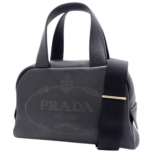 PRADA PRADA(プラダ) ミニボストン ハンド 2way ショルダー レザー VIT.DAINO SOFT NERO ネロ ブラック黒 1BB077 40601106069【アラモード ...