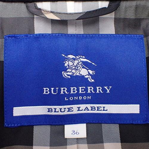 BURBERRY BLUE LABEL バーバリーブルーレーベル フリルコート アウター アパレル 衣服 ファッション 36 ウール ブラック黒 40802033041【アラモード ...