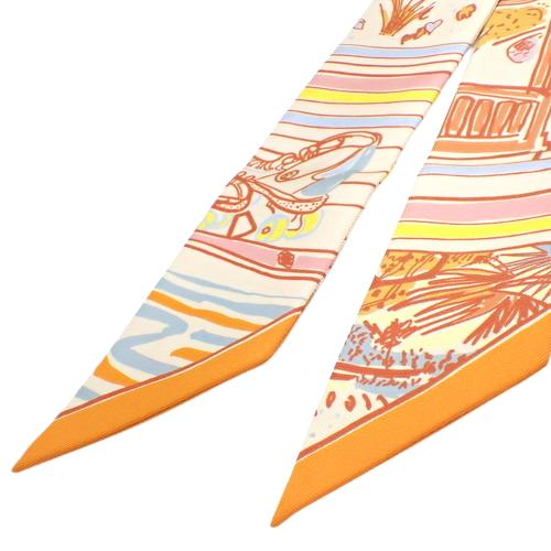 HERMES HERMES(エルメス) RAYURES D`ETE ツイリー スカーフ アパレル シルク オレンジ 40802055311【アラモード】 : alamode ヤフーショッピング ...