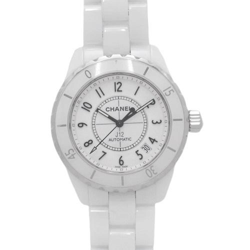 シャネル J12 自動巻き 腕時計 38mm セラミック ホワイト 2014年6月購入 H0970 メンズ 40802063949【中古 ...