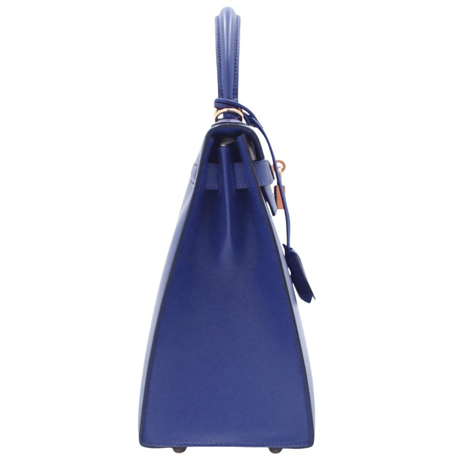 HERMES（エルメス） ケリー28 (外縫い) ブルーエレクトリック ブルー青