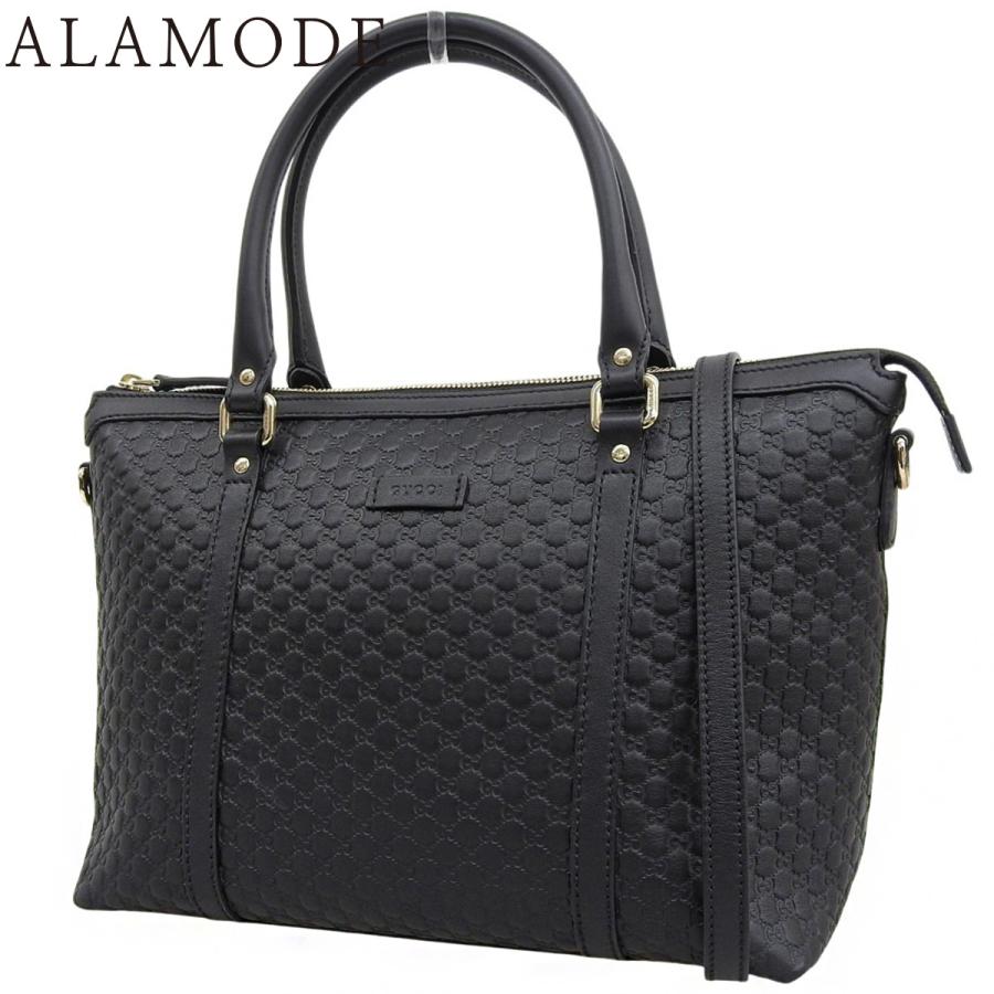 GUCCI（グッチ） マイクログッチシマ 2WAY ハンドバッグ マイクログッチシマレザー ブラック黒 449656 40802174991 ...