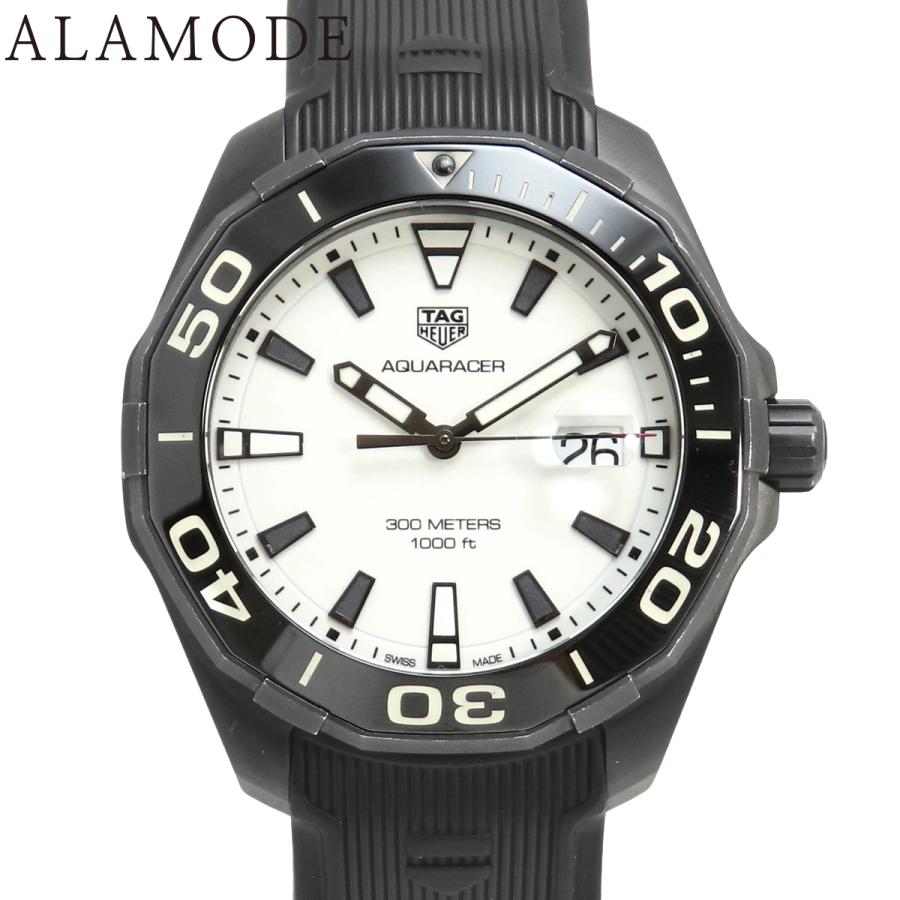 【保証書付】タグホイヤー アクアレーサー WAY108A.FT6141 チタン クオーツ 腕時計 ホワイト メンズ 41100063717 ...