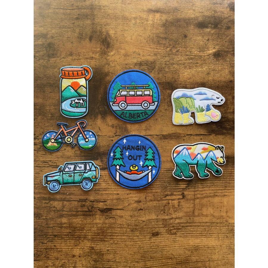 刺繍ワッペン アイロンワッペン アプリケ キャンプ アウトドア キャンパー ソロキャンプ リュック カバン 収納袋 登山ウェア 補修 カスタム 7枚DKB : G&Q - 通販 - Yahoo ...