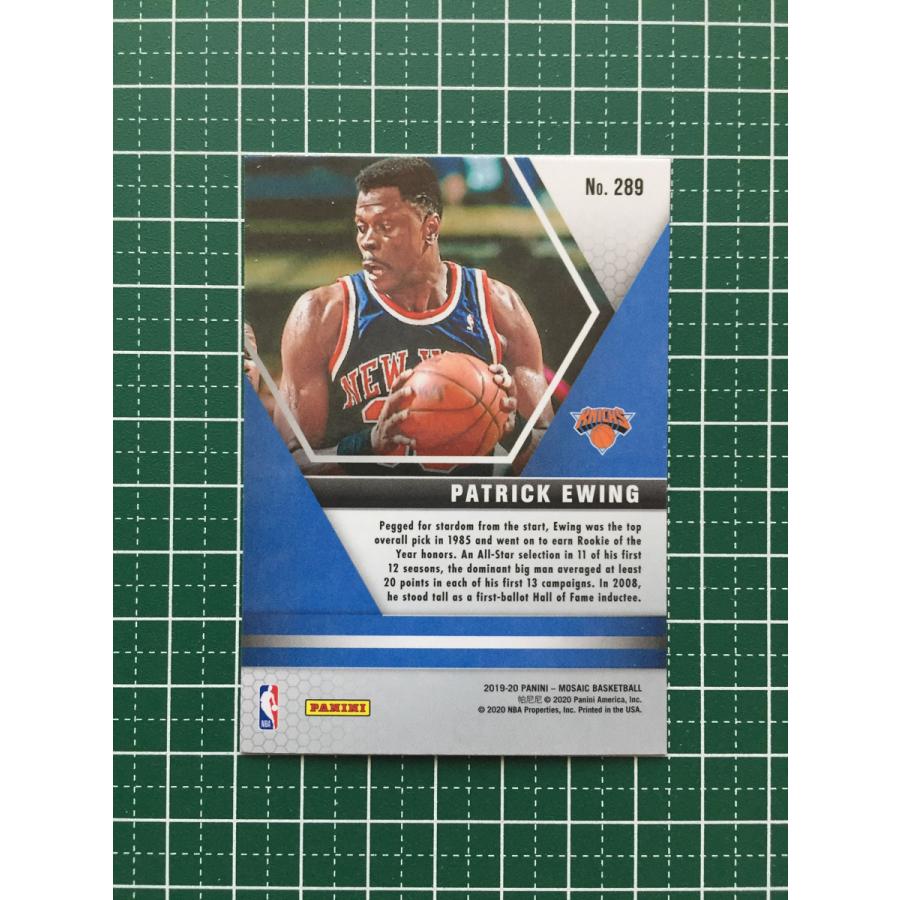 ★PANINI 2019-20 NBA MOSAIC #289 PATRICK EWING[NEW YORK KNICKS]ベースカード HALL OF FAME 2020★ : カード ...