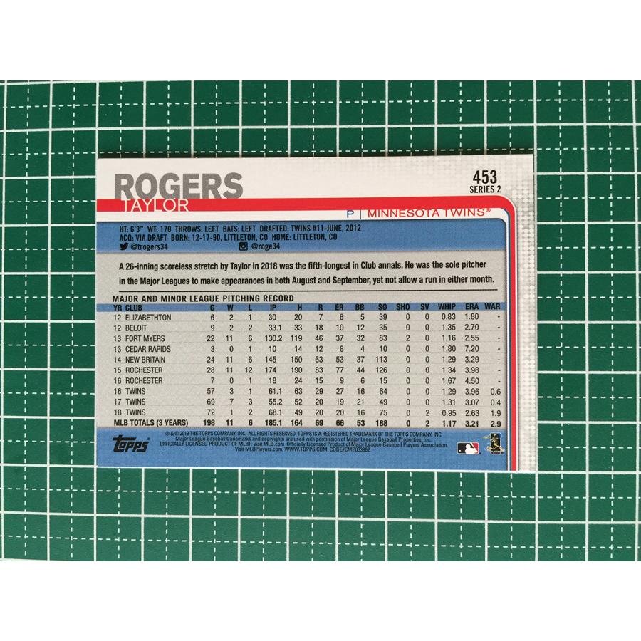 ★TOPPS MLB 2019 SERIES 2 #453 TAYLOR ROGERS[MINNESOTA TWINS]ベースカード 19 ...