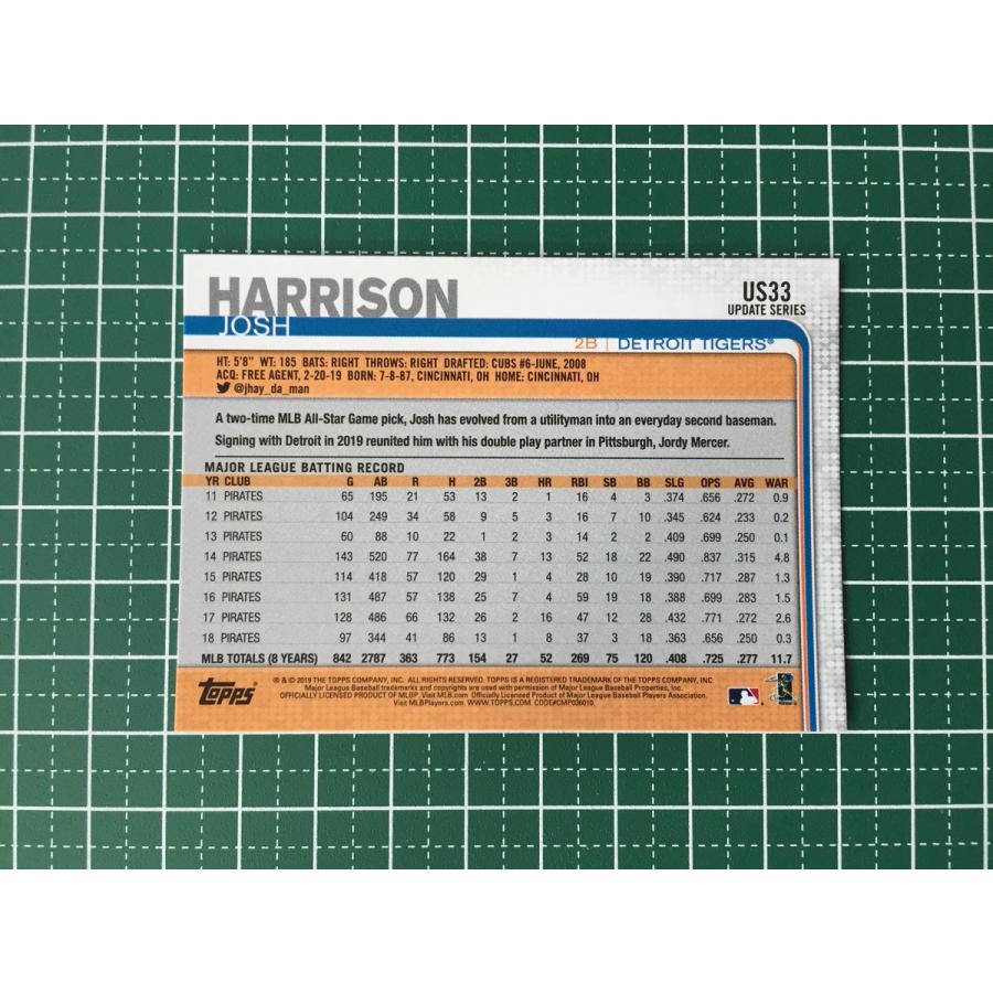 ★TOPPS MLB 2019 UPDATE #US33 JOSH HARRISON[DETROIT TIGERS]ベースカード 19 ...