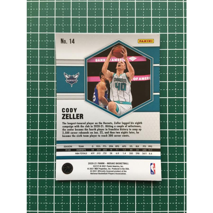 ★PANINI 2020-21 NBA MOSAIC #14 CODY ZELLER[CHARLOTTE HORNETS]ベースカード ...
