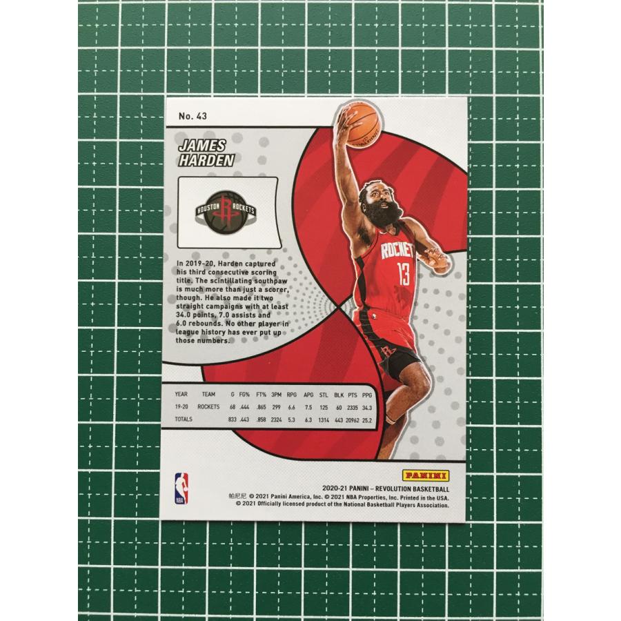 ★PANINI 2020-21 NBA REVOLUTION #43 JAMES HARDEN[HOUSTON ROCKETS]ベースカード★ ...