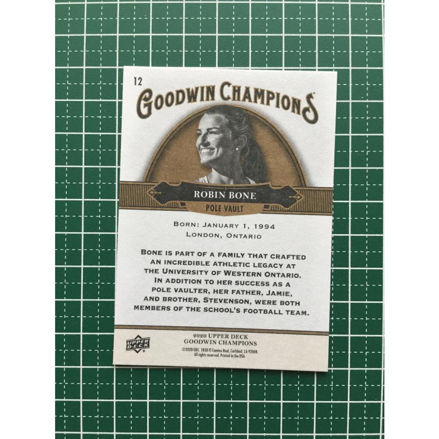 ★UPPER DECK 2020 GOODWIN CHAMPIONS #12 ROBIN BONE[POLE VAULT]ベースカード UD ...