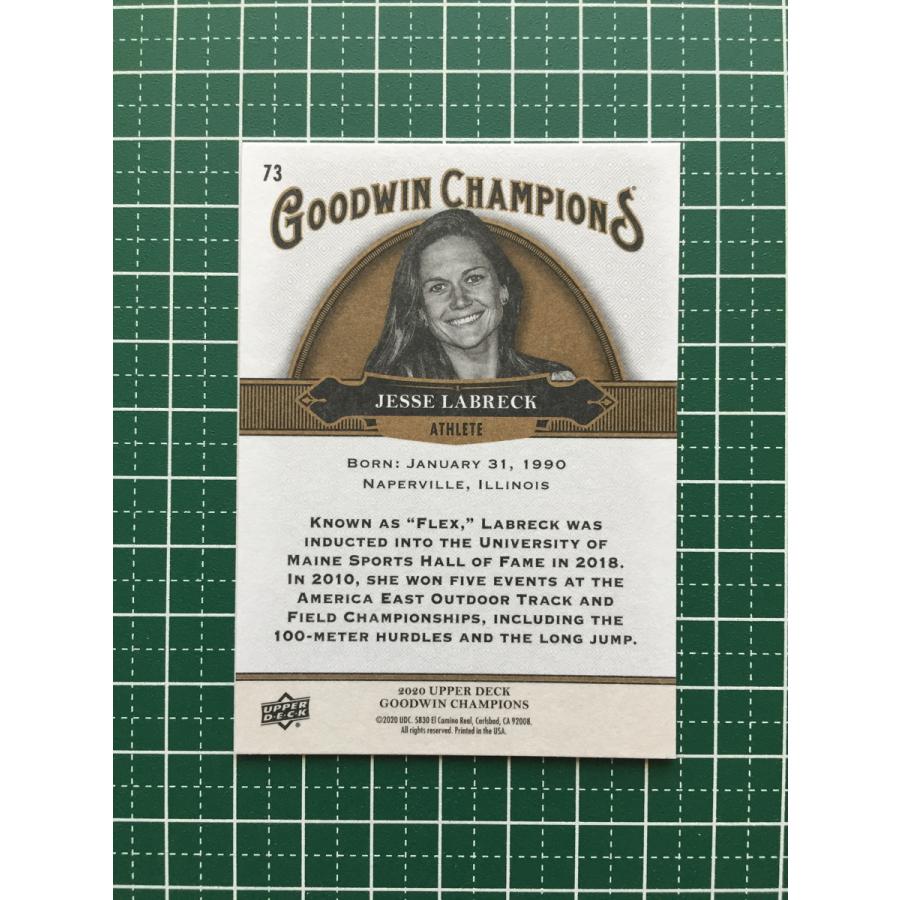 ★UPPER DECK 2020 GOODWIN CHAMPIONS #73 JESSE LABRECK[ATHLETE]ベースカード ...