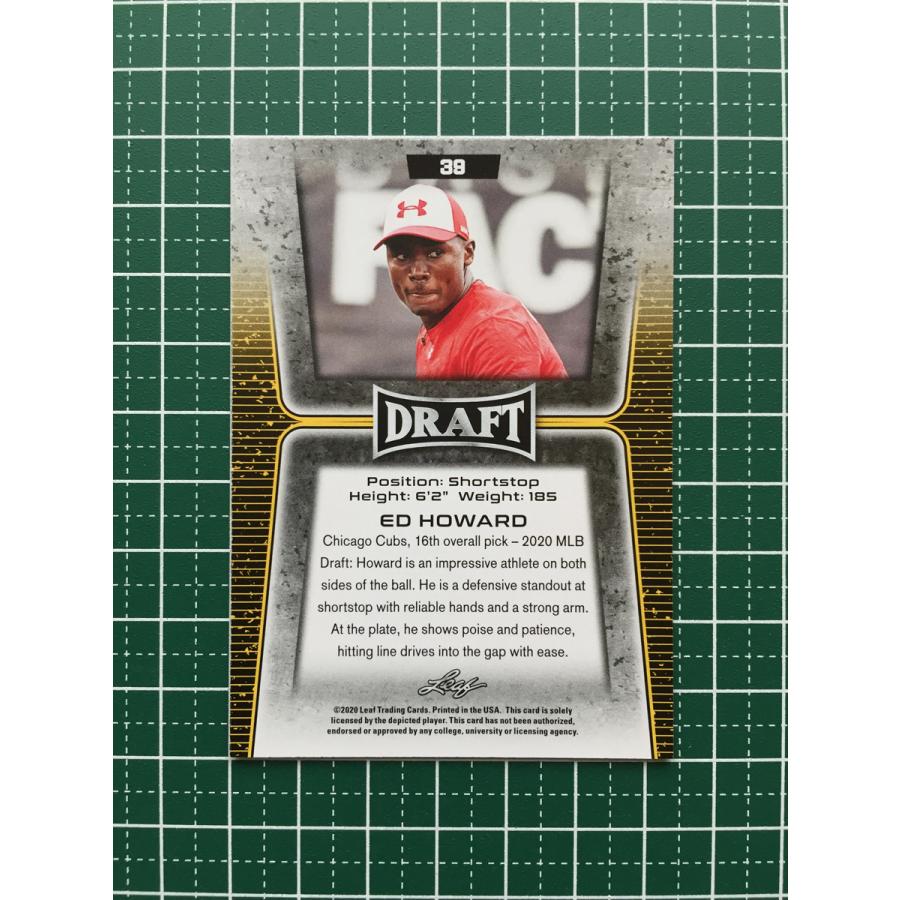 ★LEAF MLB 2020 DRAFT BASEBALL #39 ED HOWARD ベースカード ルーキー「XRC」20★ :2020 ...