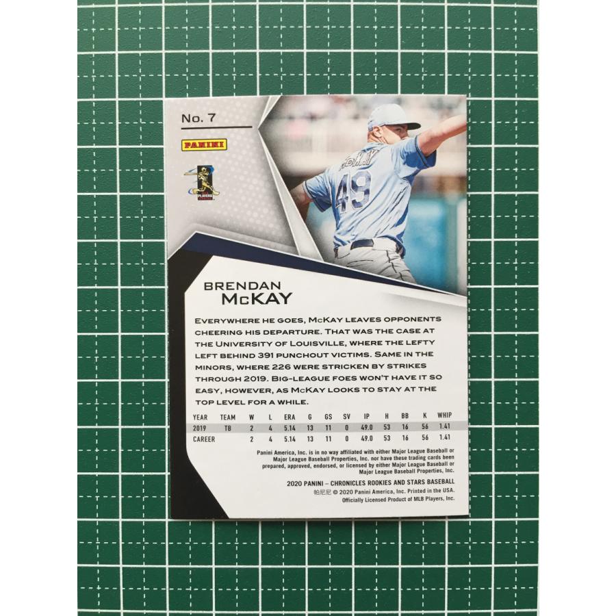 ★PANINI MLB 2020 CHRONICLES #7 BRENDAN MCKAY[TAMPA BAY RAYS]「ROOKIES ...