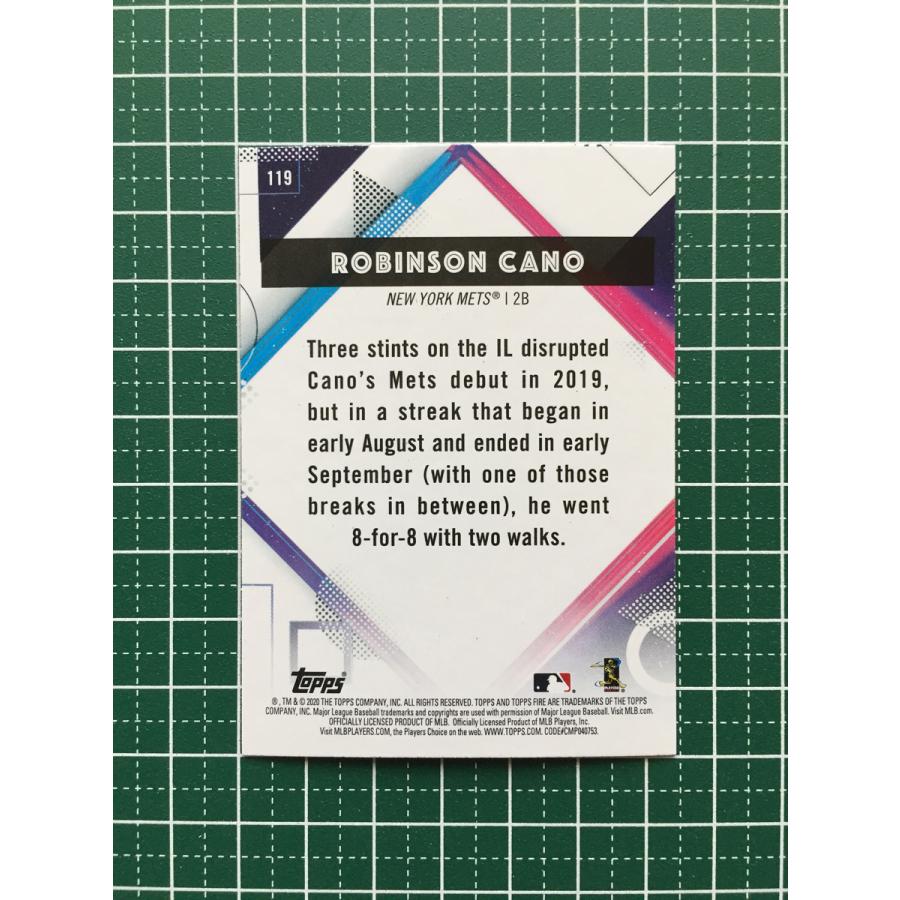 ★TOPPS MLB 2020 FIRE #119 ROBINSON CANO[NEW YORK METS]ベースカード 20★ : カード ...