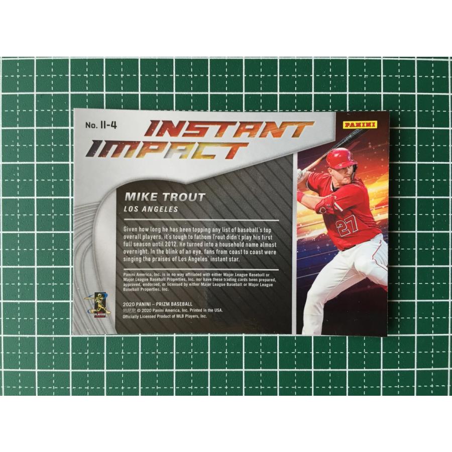 ★PANINI MLB 2020 PRIZM #II-4 MIKE TROUT[LOS ANGELES ANGELS]インサートカード「INSTANT IMPACT」20★ :2020-MLB ...