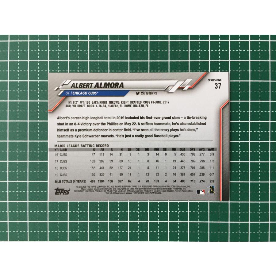 ★TOPPS MLB 2020 SERIES 1 #37 ALBERT ALMORA[CHICAGO CUBS]ベースカード 20 ...