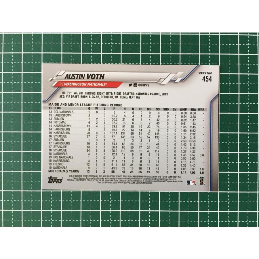★TOPPS MLB 2020 SERIES 2 #454 AUSTIN VOTH[WASHINGTON NATIONALS]ベースカード ...