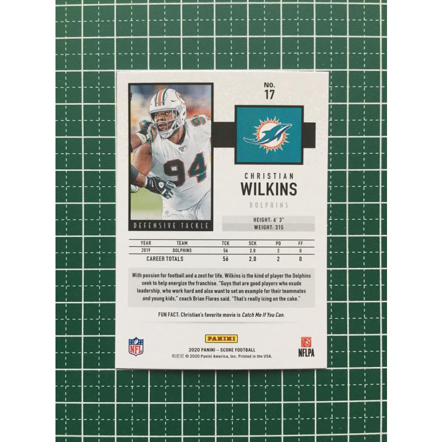 ★PANINI 2020 NFL SCORE FOOTBALL #17 CHRISTIAN WILKINS[MIAMI DOLPHINS ...