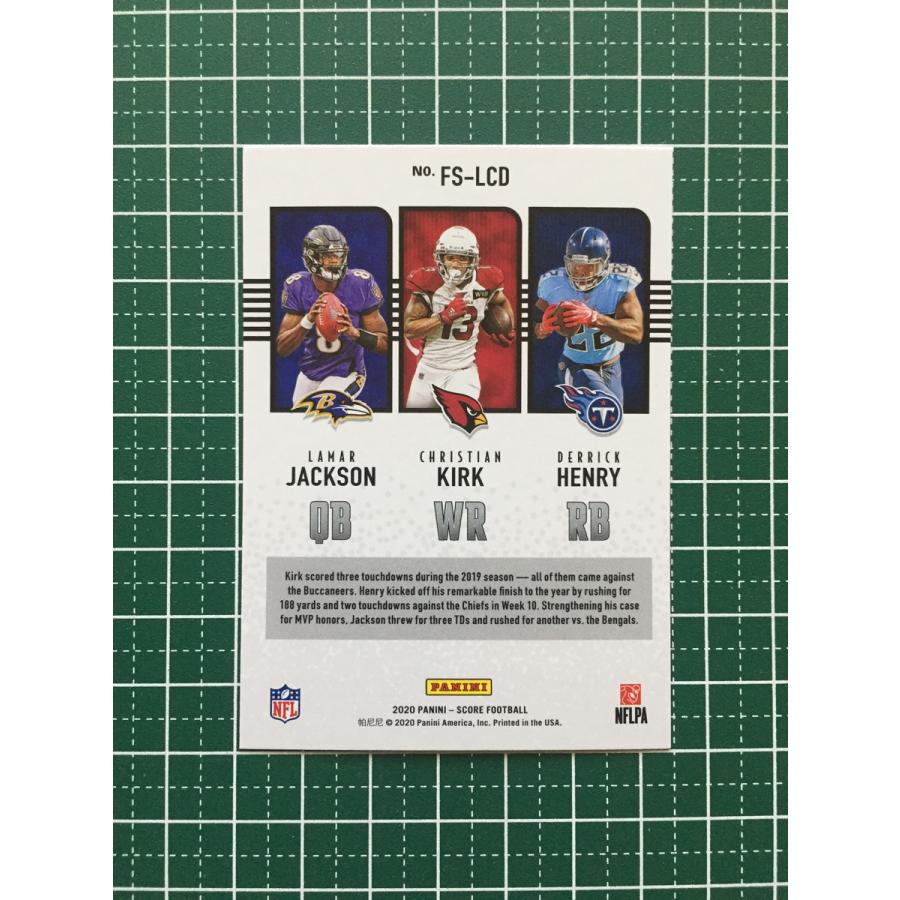 ★PANINI 2020 NFL SCORE FOOTBALL #FS-LCD LAMAR JACKSON／CHRISTIAN KIRK ...