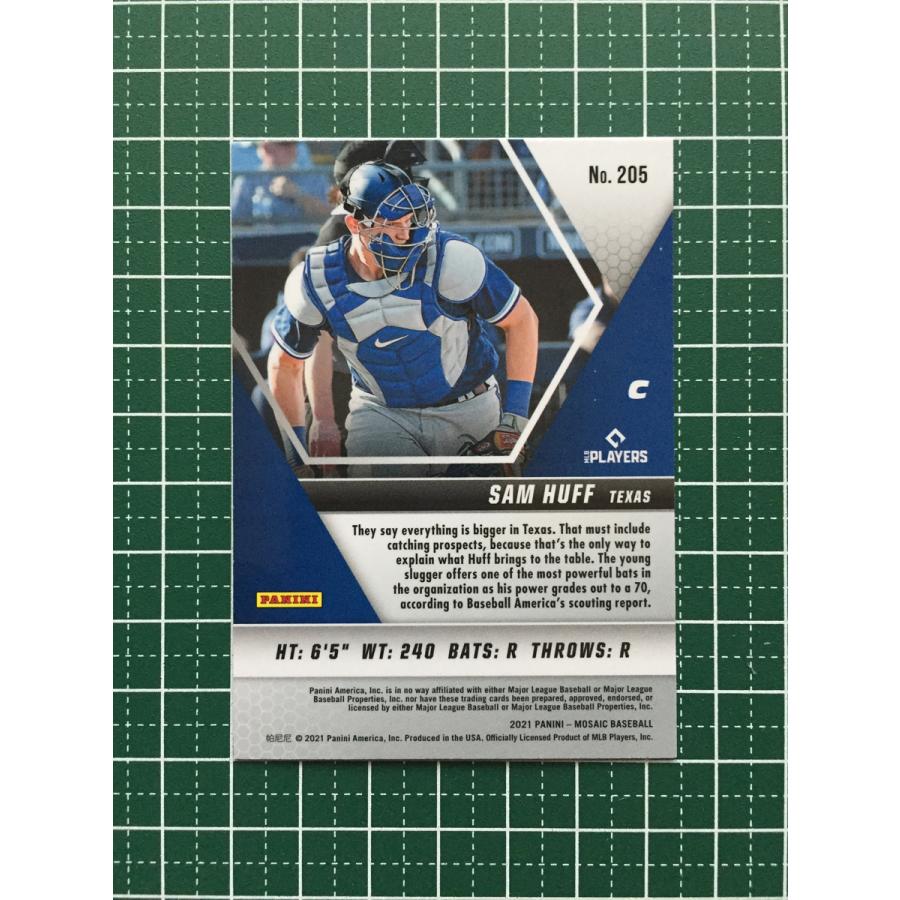 ★PANINI MLB 2021 MOSAIC #205 SAM HUFF[TEXAS RANGERS]ベースカード「ROOKIES」ルーキー ...