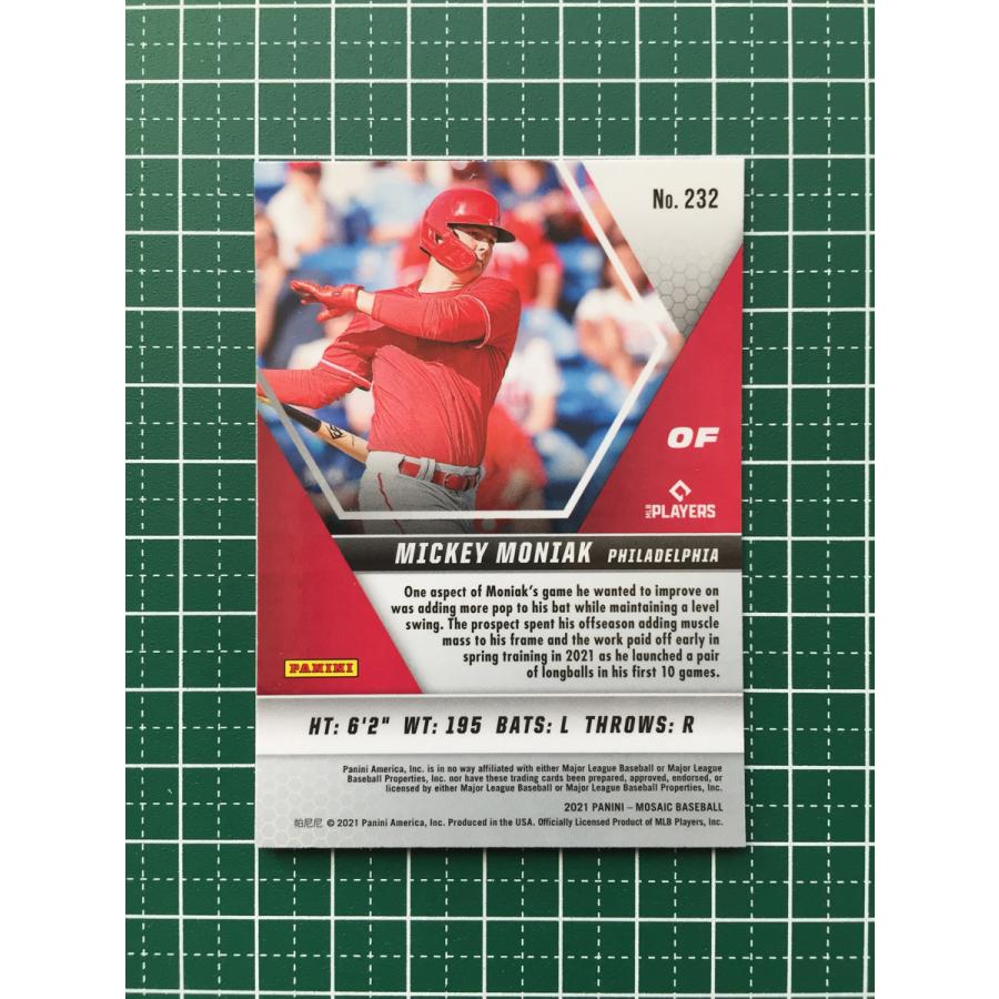 ★PANINI MLB 2021 MOSAIC #232 MICKEY MONIAK[PHILADELPHIA PHILLIES]ベースカード ...