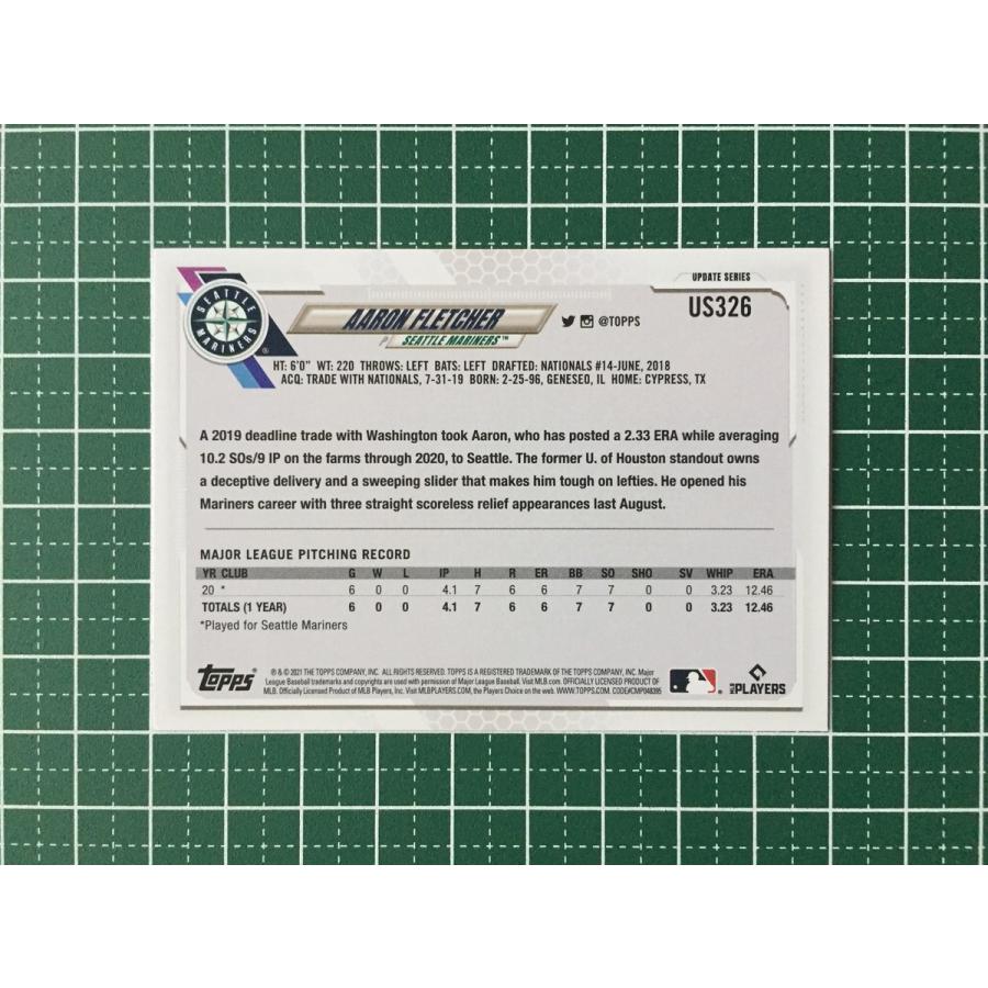 ★TOPPS MLB 2021 UPDATE #US326 AARON FLETCHER[SEATTLE MARINERS]ベースカード ...