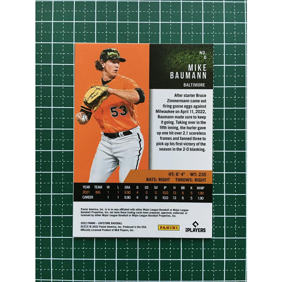 ★PANINI MLB 2022 CAPSTONE #6 マイク・バウマン／MIKE BAUMANN[BALTIMORE ORIOLES／東京 ...