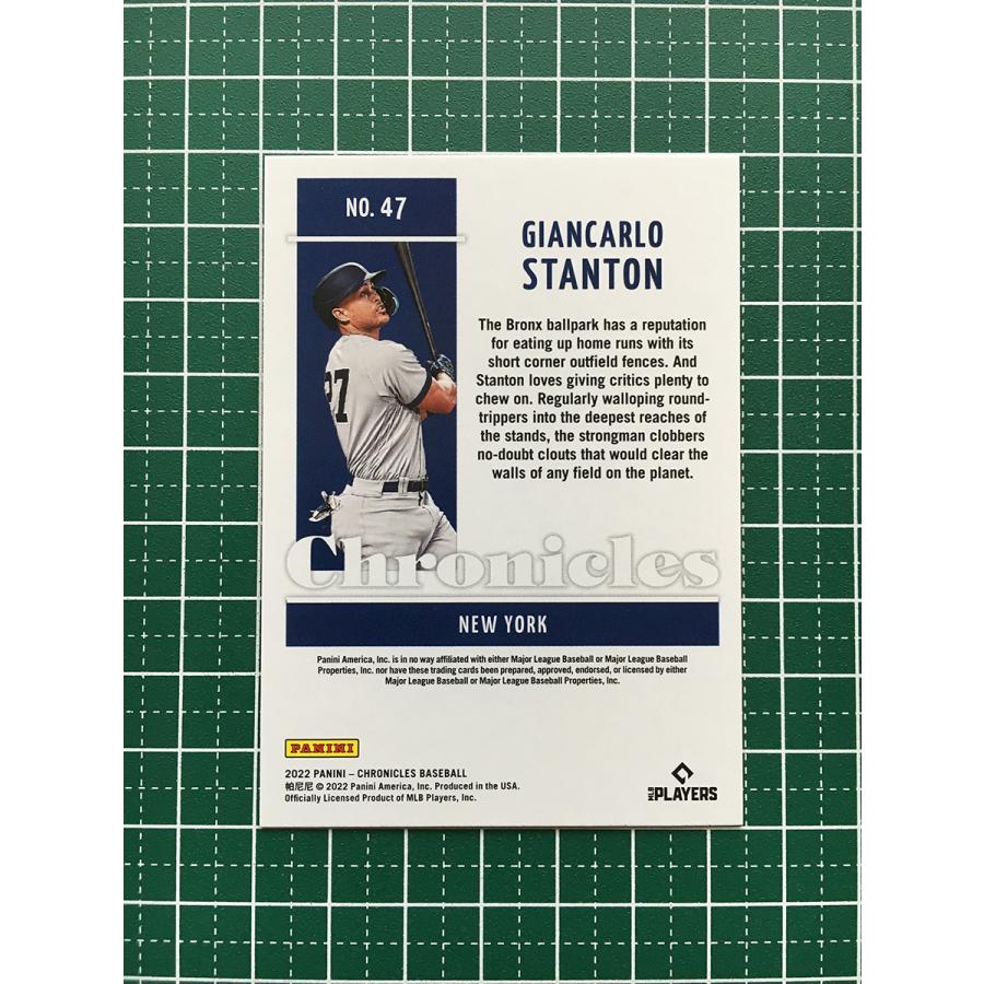 ★PANINI MLB 2022 CHRONICLES #47 GIANCARLO STANTON[NEW YORK YANKEES]ベースカード「CHRONICLES」★ : 2022 ...