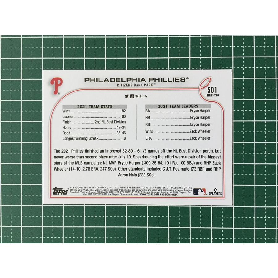★TOPPS MLB 2022 SERIES 2 #501 BRYCE HARPER／J.T. REALMUTO[PHILADELPHIA ...