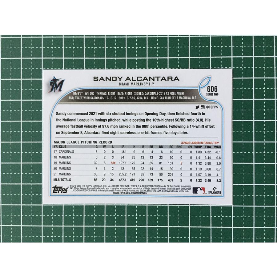 ★TOPPS MLB 2022 SERIES 2 #606 SANDY ALCANTARA[MIAMI MARLINS]ベースカード「BASE」★ : カードショップ テソーロ ヤフー店 ...